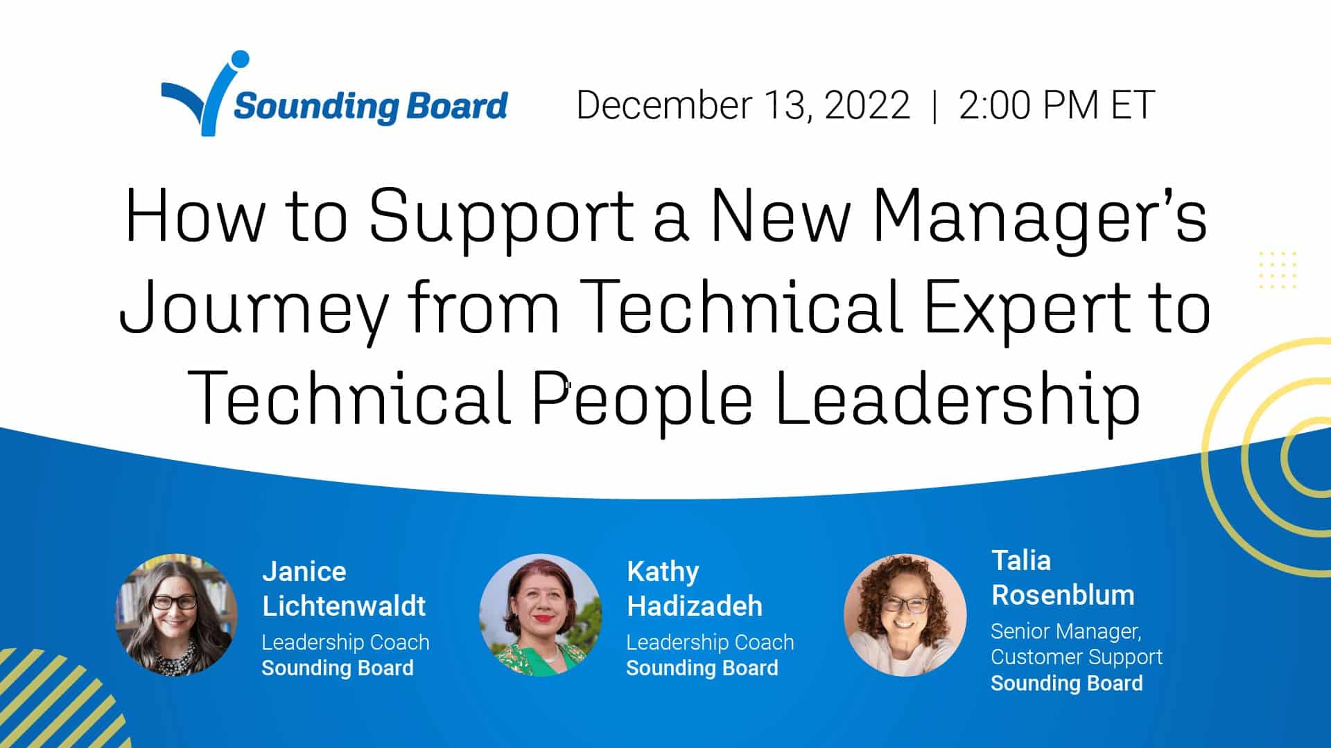 How to Support a New Manager’s Journey from Technical Expert to ...