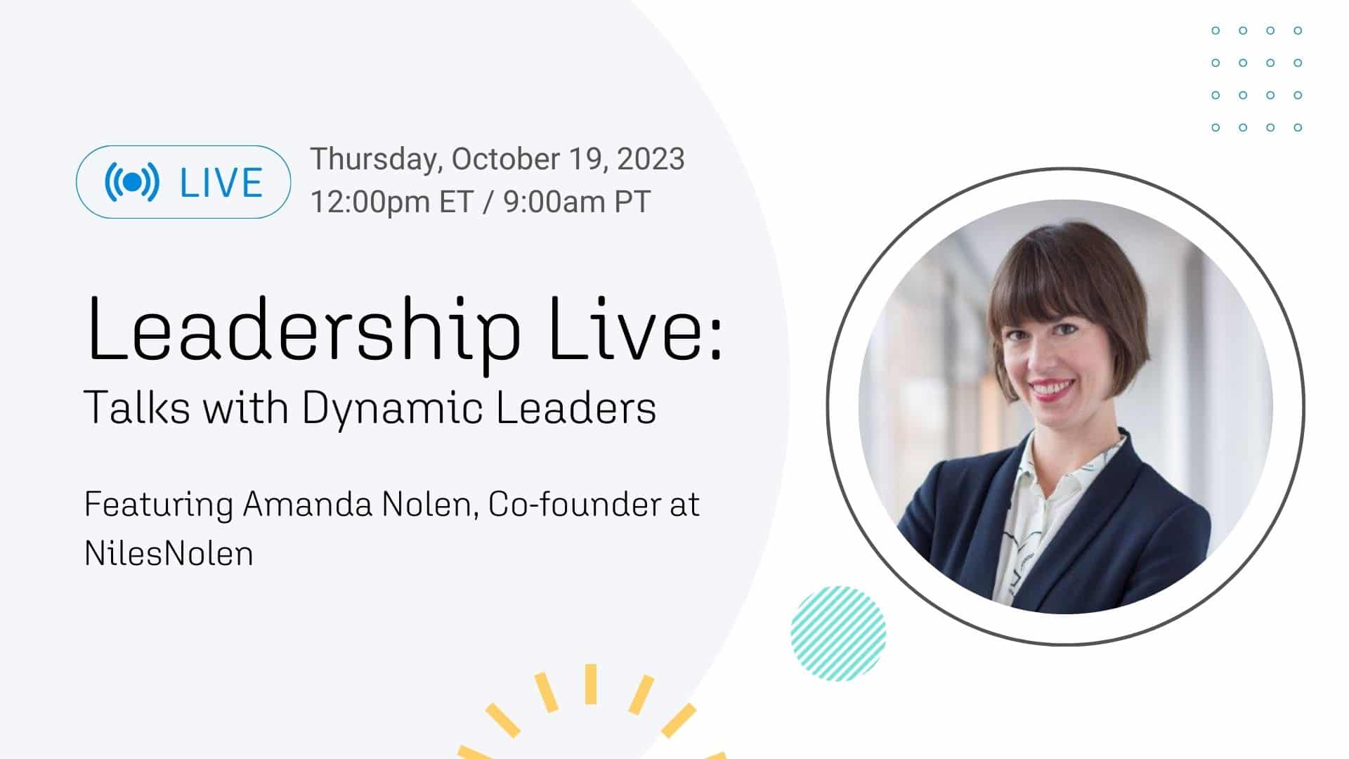 Leadership Live with Amanda Nolen | Sounding Board Inc